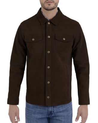 Frye Suede Regular Fit Shirt Jacket | Bloomingdale's