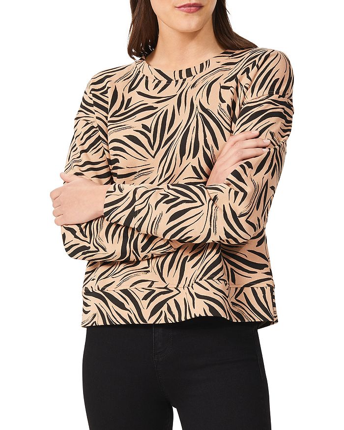 HOBBS LONDON Tessa Animal Print Sweatshirt | Bloomingdale's
