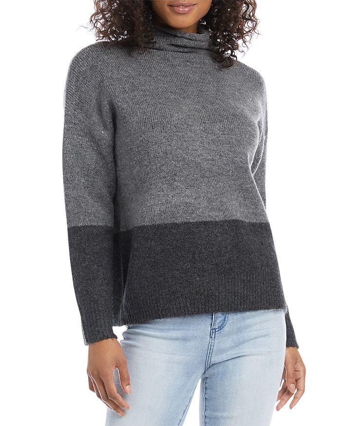 Karen Kane Color Blocked Turtleneck Sweater | Bloomingdale's