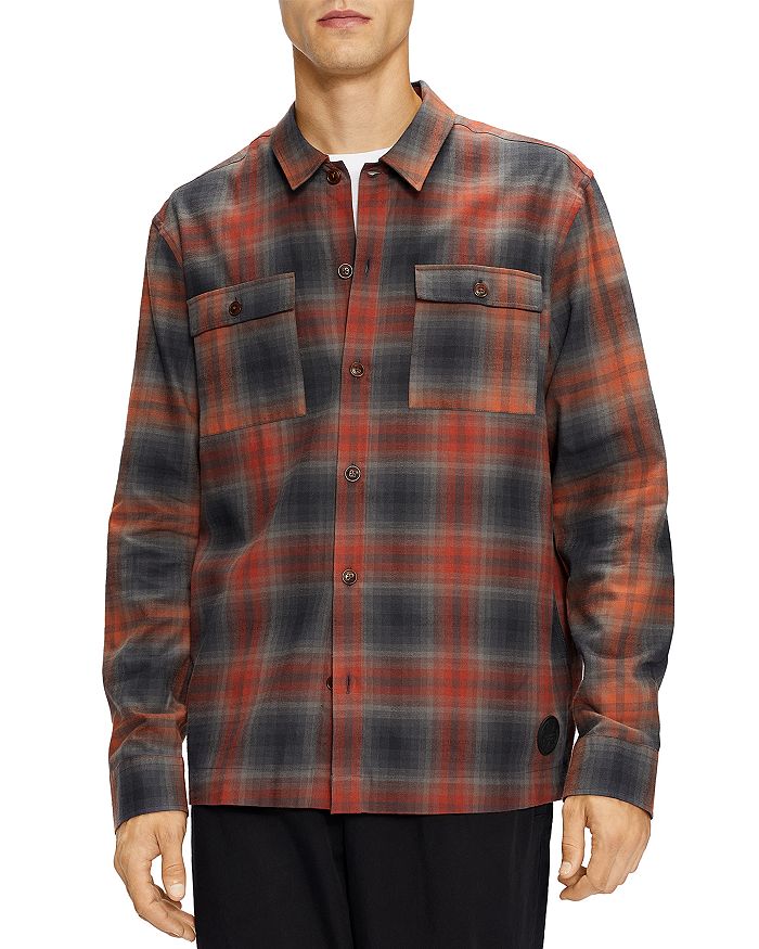 Ted Baker Plaid Flannel Shirt Jacket | Bloomingdale's