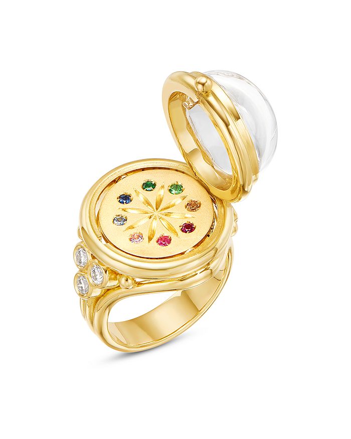 Temple St. Clair 18K Yellow Gold Natura Secret Hinged Ring | Bloomingdale's