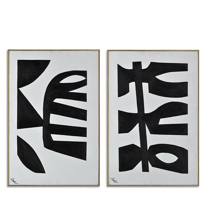 Ren-Wil Rockwell Abstract Symbols Canvas Wall Art, 24" x 36", Set of 2 ...