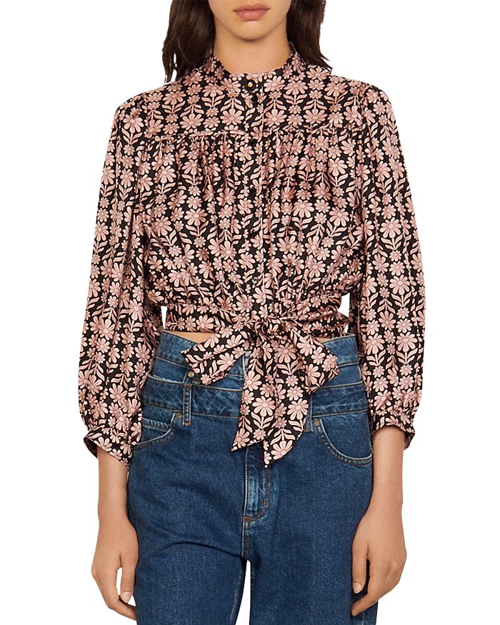 Sandro Helia Silk Top | Bloomingdale's