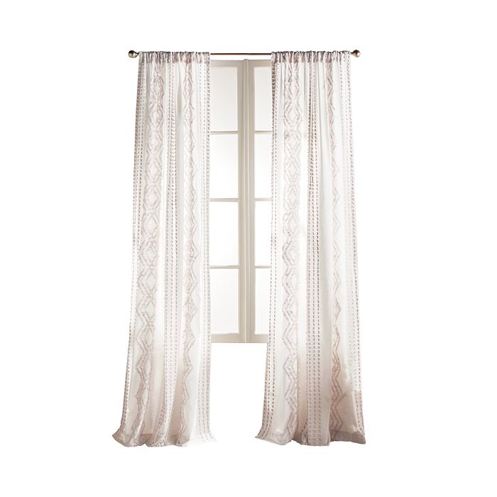 Peri Home Cut Geo 95" x 50" Back Tab Window Panel, Pair | Bloomingdale's