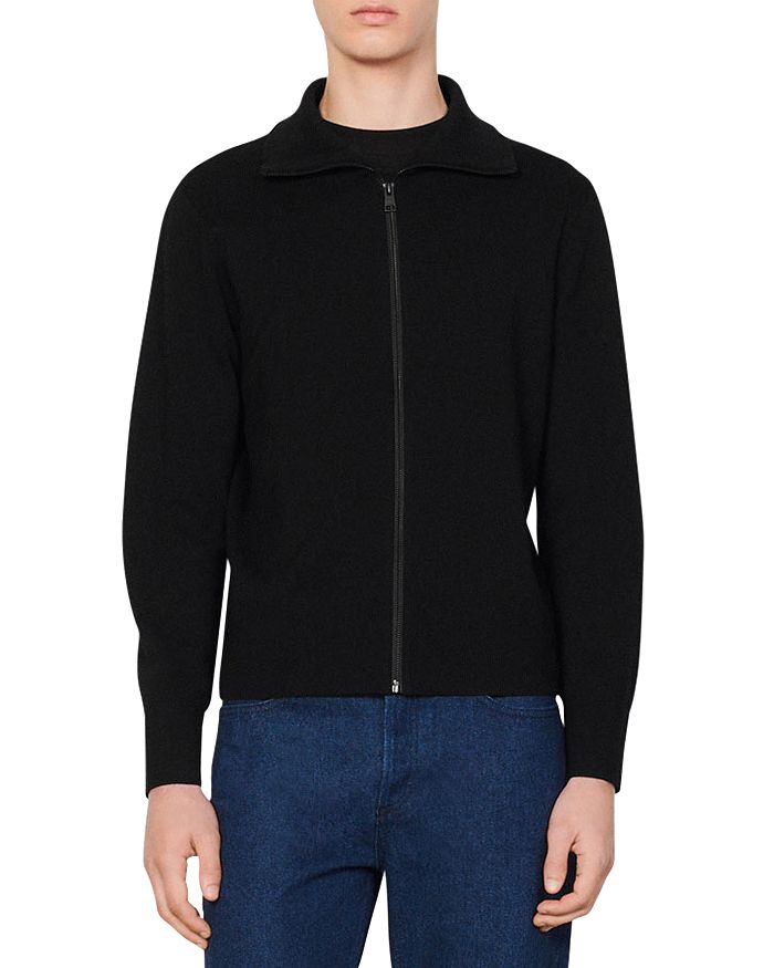 Sandro Zip Front Wool Cardigan | Bloomingdale's