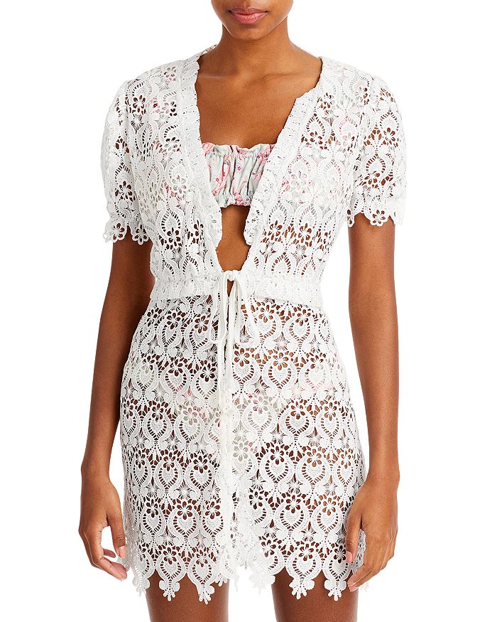 Capittana Margot Lace Mini Swim Swim Cover-Up Dress | Bloomingdale's