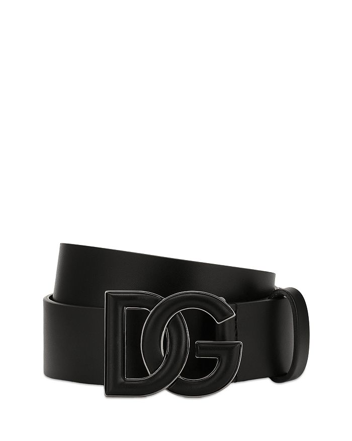Dolce & Gabbana Men's Leather Logo Buckle Belt | Bloomingdale's