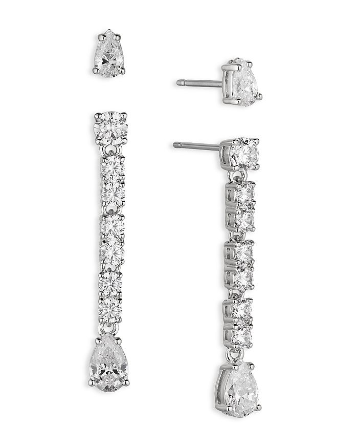 Nadri Love All Cubic Zirconia Stud & Drop Earrings, Set of 2 ...
