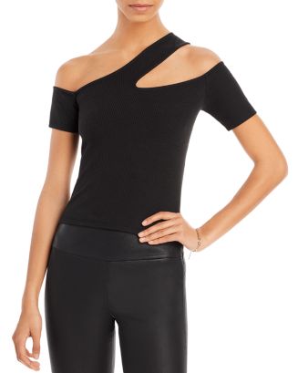 AQUA Over The Shoulder Cut Out Tank Top - 100% Exclusive | Bloomingdale's