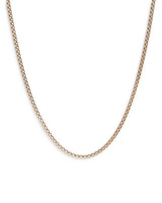 David Yurman 18K Yellow Gold Small Box Chain Necklace 41.5  2.7mm