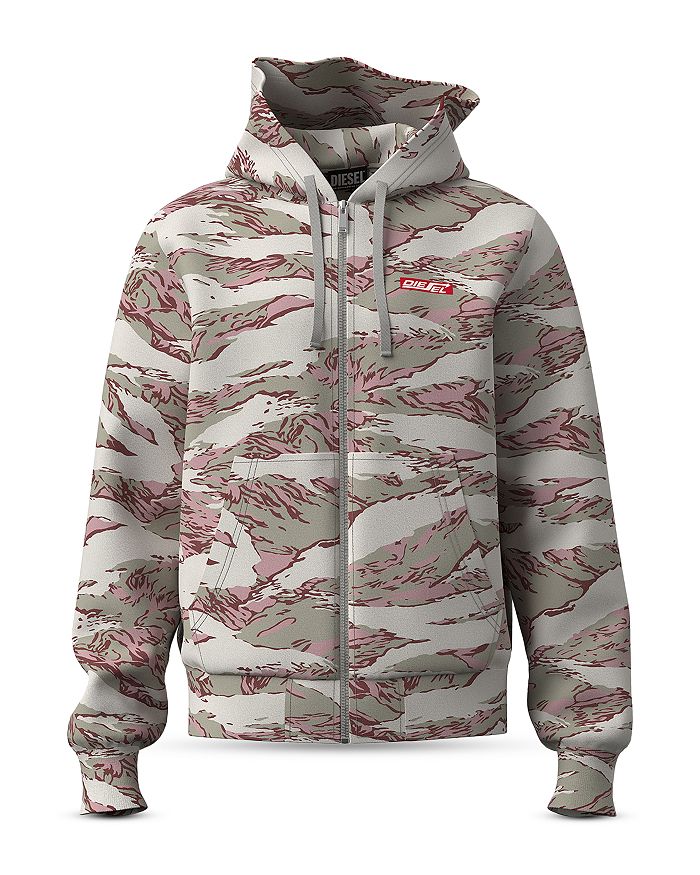 Diesel Zip Front Camo Hoodie | Bloomingdale's