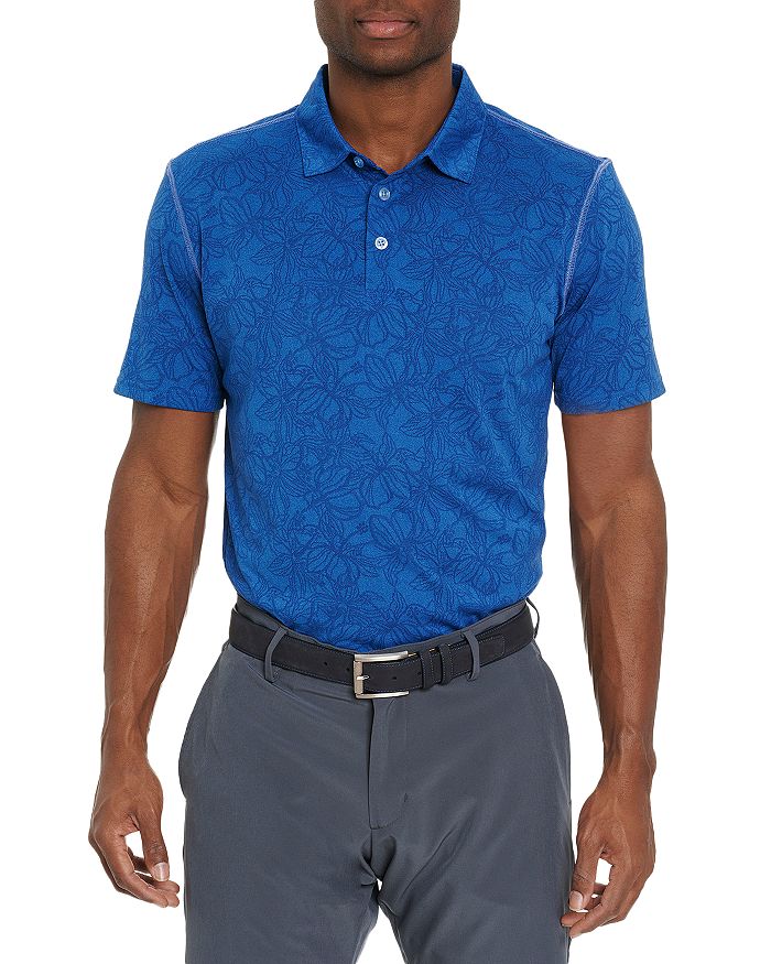 Robert Graham Stretch Floral Print Classic Fit Performance Polo Shirt ...
