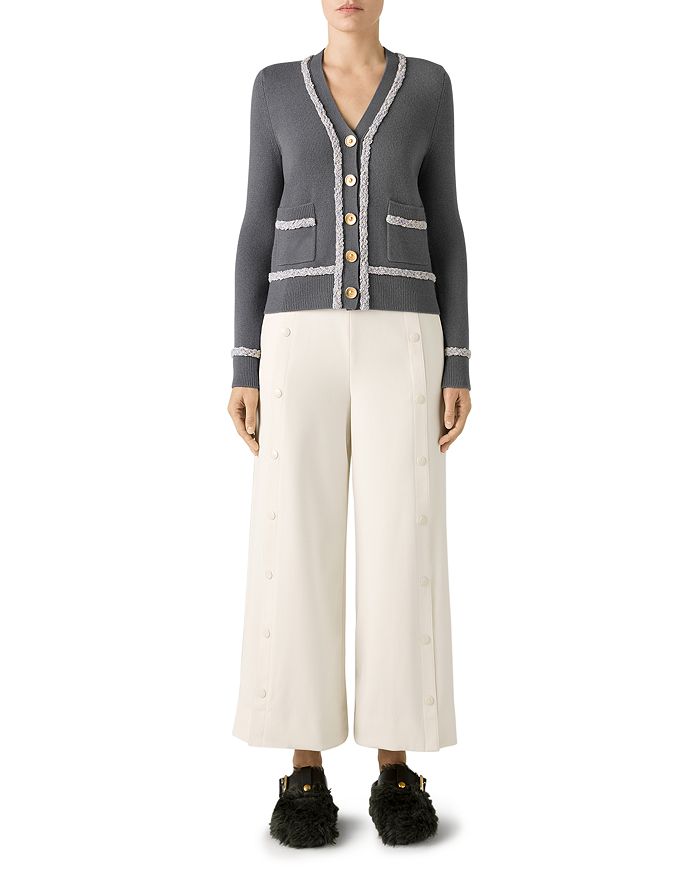 St. John Tweed Trim Cardigan | Bloomingdale's