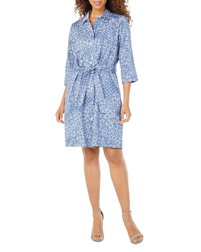 Foxcroft Pax Printed Shirt Dress | Bloomingdale's