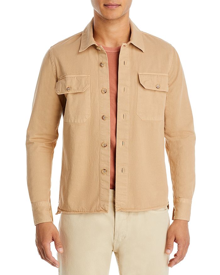 Eleventy Cotton Garment Dyed Herringbone Shirt Jacket | Bloomingdale's