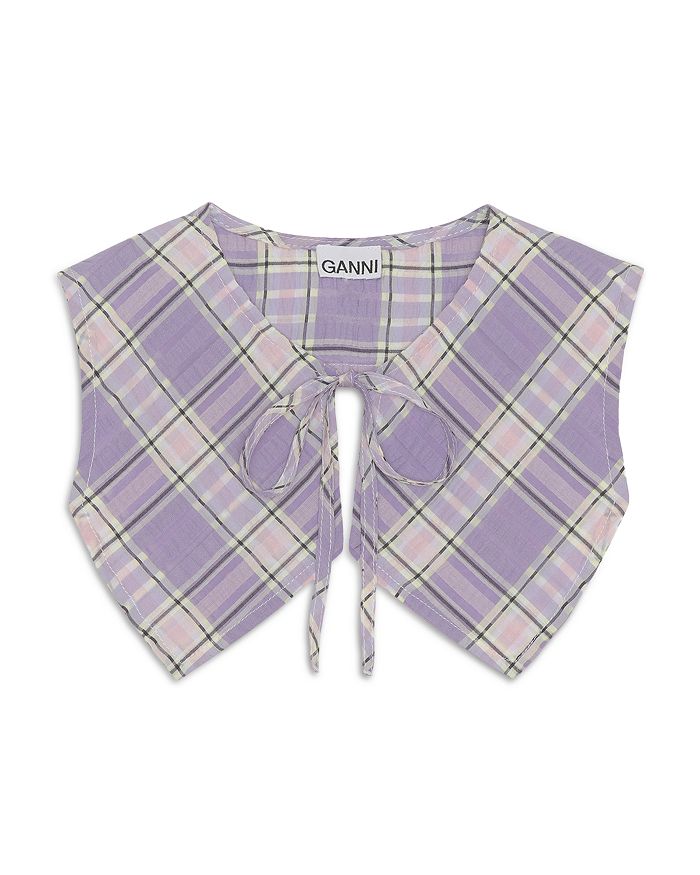 GANNI Seersucker Check Diamond Collar | Bloomingdale's