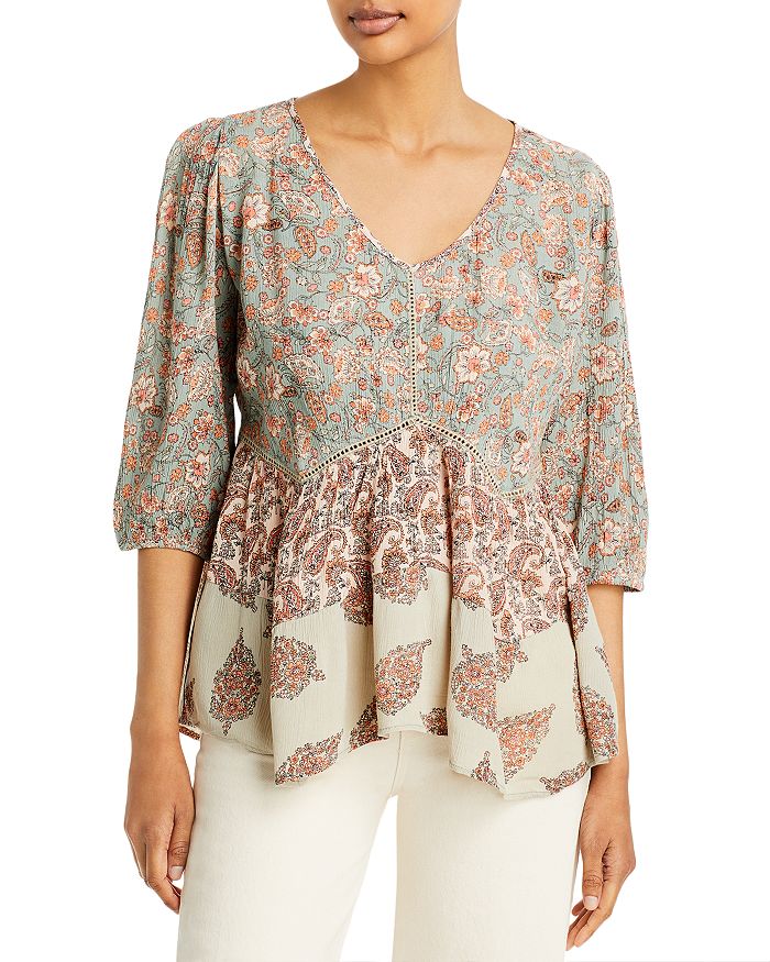 Bila Mixed Print Top | Bloomingdale's