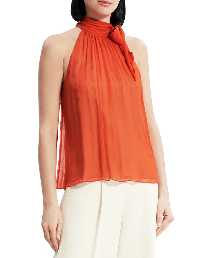 Theory Silk Halter Top | Bloomingdale's