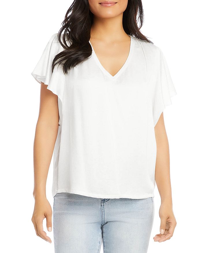 Karen Kane Flutter Sleeve Top | Bloomingdale's