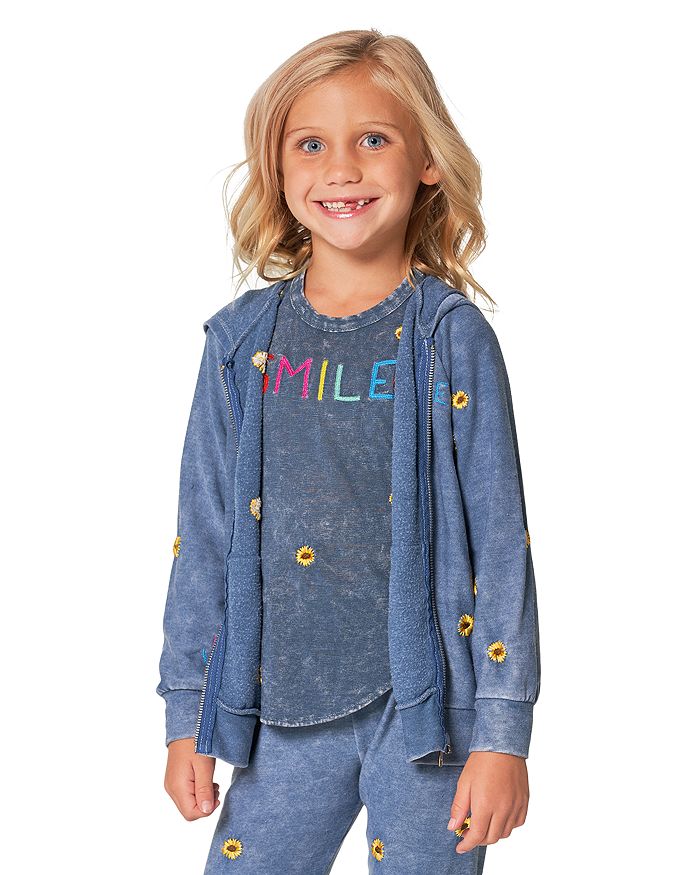 CHASER Girls' Cozy Knit Sunflower Hoodie - Little Kid, Big Kid ...
