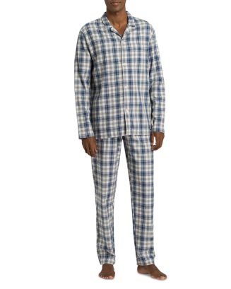 Hanro Cozy Comfort Cotton Flannel Plaid Pajama Set | Bloomingdale's