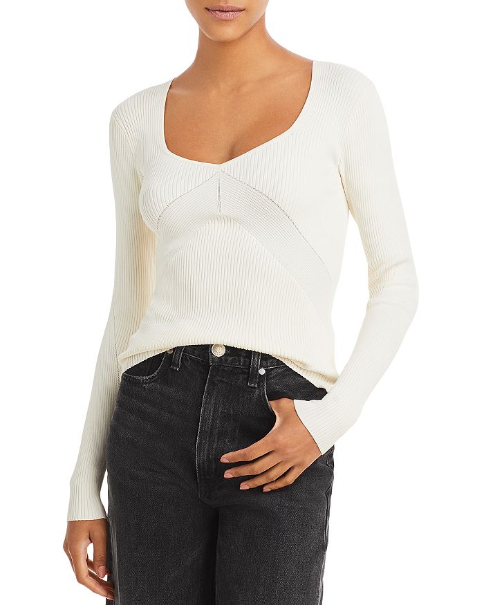 rag & bone Asher Directional Rib Knit Top | Bloomingdale's