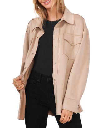 VINCE CAMUTO Snap Front Shacket | Bloomingdale's