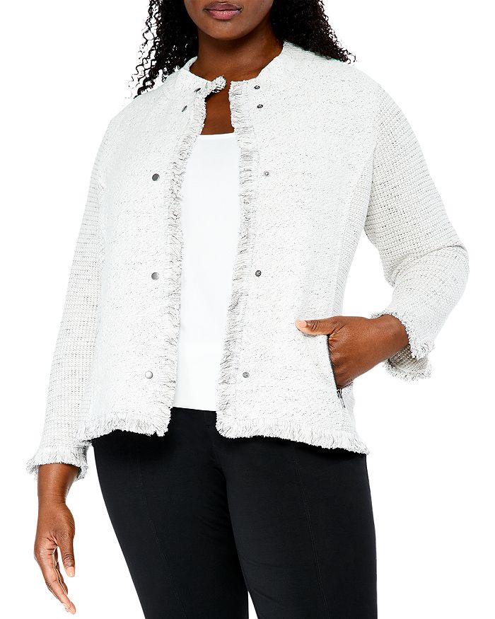 NIC+ZOE Plus Fringe Trim Jacket | Bloomingdale's