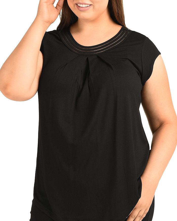 Daniel Rainn Plus Pleated Cap Sleeve Top | Bloomingdale's