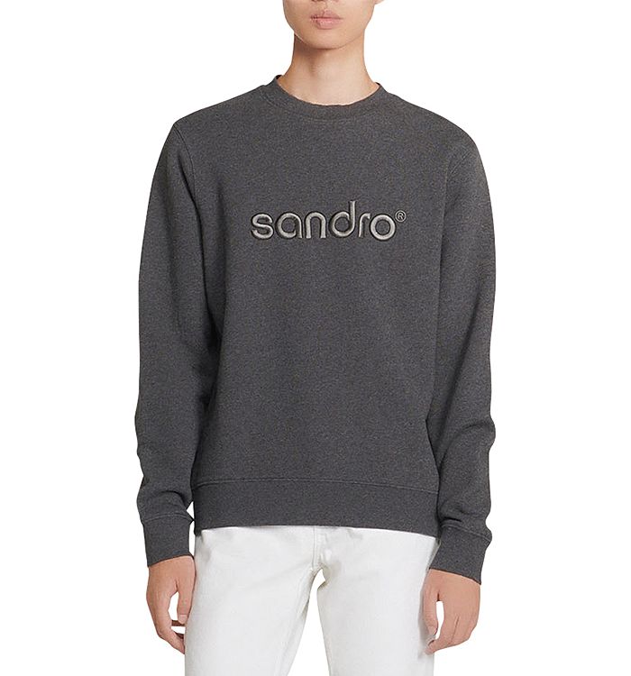 Sandro Retro Embroidered Logo Sweatshirt | Bloomingdale's