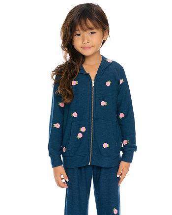 CHASER Girls' Floral Embroidered Hoodie - Little Kid | Bloomingdale's