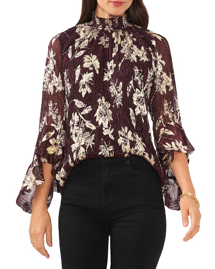 VINCE CAMUTO Ruffled Bell Sleeve Top | Bloomingdale's