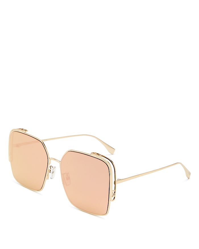 Fendi O'Lock Square Sunglasses, 59mm | Bloomingdale's