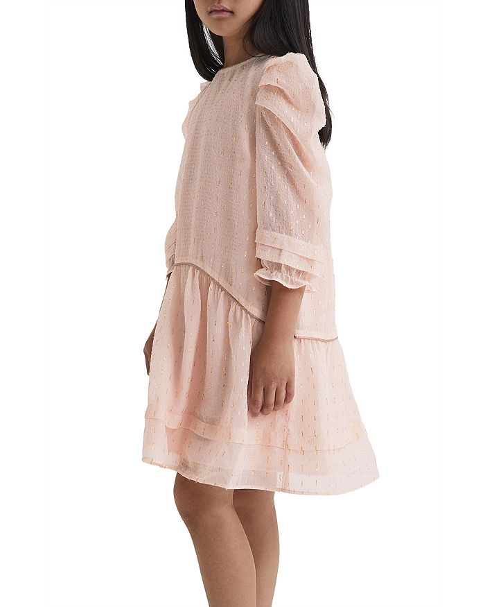 REISS Girls' Rose Metallic Ruched Shoulder Dress - Little Kid ...