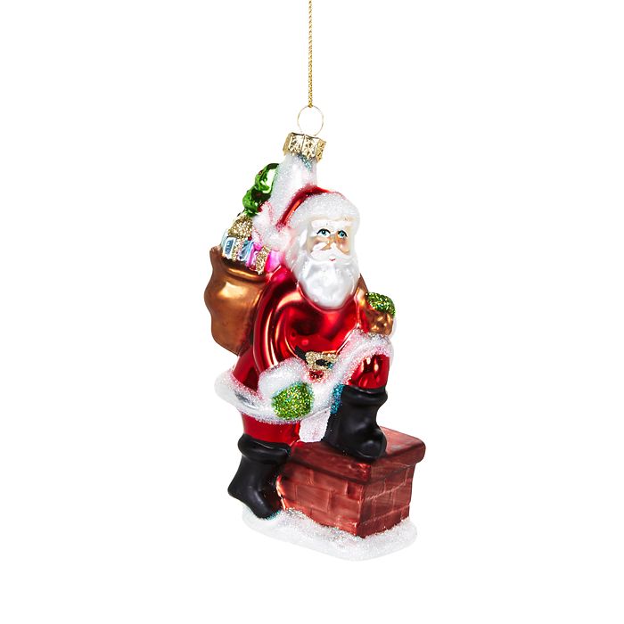 Bloomingdale's Glass Santa Ornament | Bloomingdale's