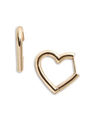 BAUBLEBAR Tatum Heart Hoop Earrings in Gold Tone | Bloomingdale's