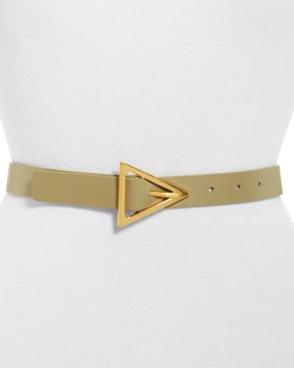 Bottega Veneta Women's Triangle Buckle Leather Belt | Bloomingdale's