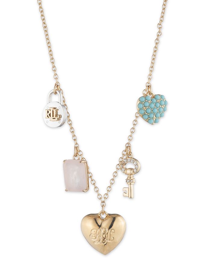 Ralph Lauren Heart Motif Charm Necklace, 16" | Bloomingdale's