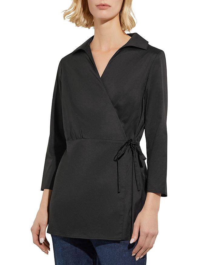 Misook Wing Collar Wrap Blouse | Bloomingdale's