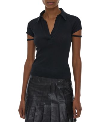 Helmut Lang Cap Sleeve Polo | Bloomingdale's
