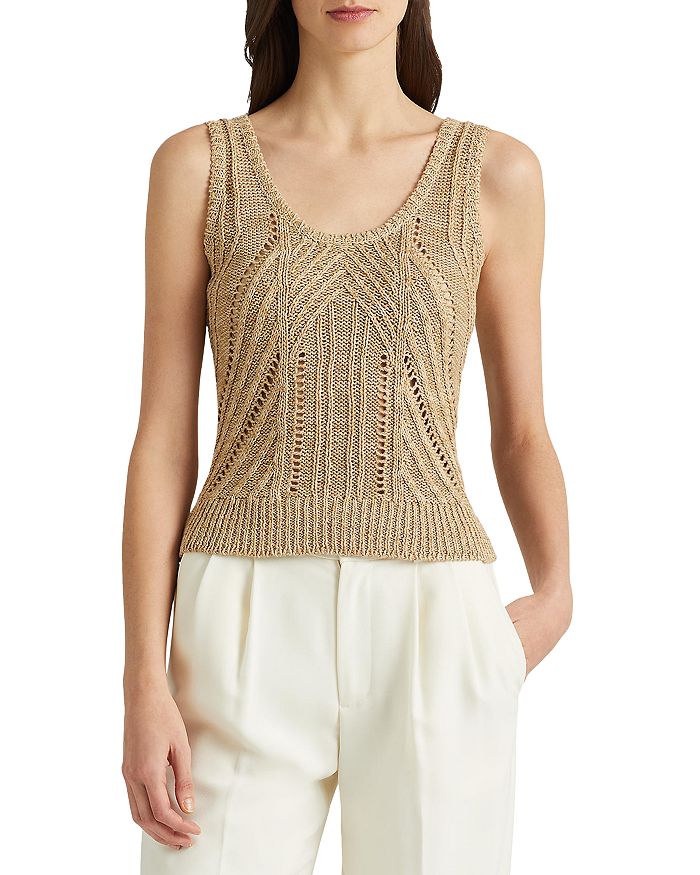 Ralph Lauren Pointelle Knit Top | Bloomingdale's