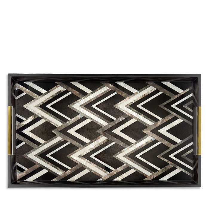 L'Objet Deco Noir Rectangular Tray, Large | Bloomingdale's