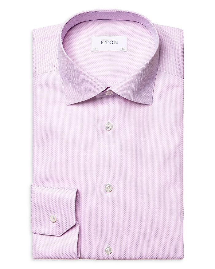 Eton Slim Fit Textured Solid Shirt | Bloomingdale's