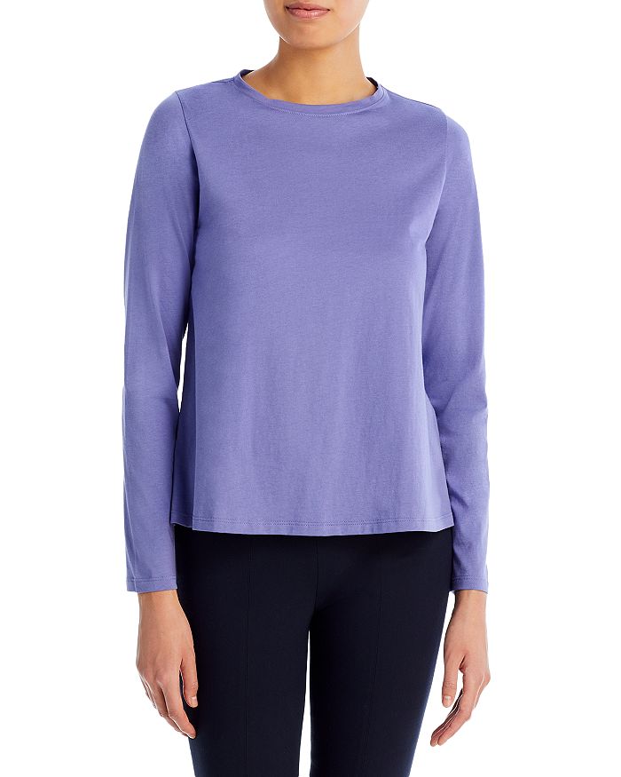 Eileen Fisher Organic Cotton Long Sleeve Tee | Bloomingdale's