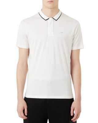 Emporio Armani Tipped Collar Quarter Zip Polo Shirt | Bloomingdale's