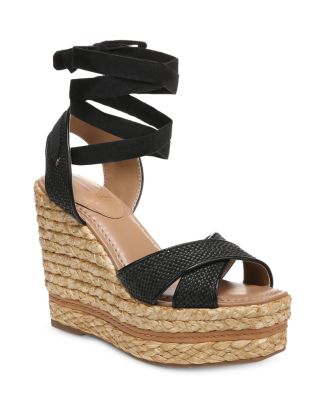 Sam Edelman Women's Vaughn Crossover Strap Espadrille Wedge Heel ...