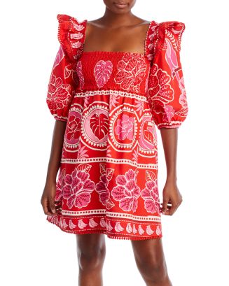 FARM Rio Summer Sunrise Cotton Mini Dress | Bloomingdale's