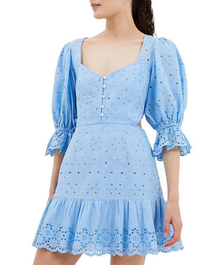 FRENCH CONNECTION Cilla Broderie Lace Mini Dress | Bloomingdale's