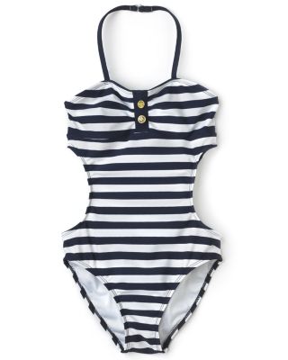 AQUA AQUA Girls' Striped Swimsuit - Sizes 7-16 - Exclusive ...