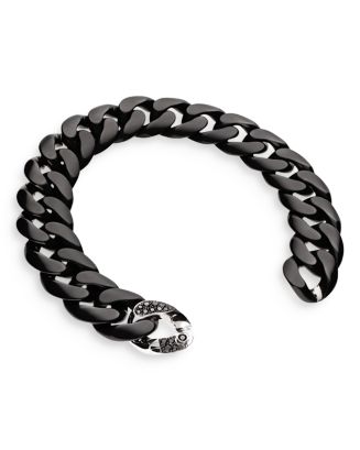 Roberto Demeglio Men's 18K White Gold & Ceramic Groumette Bracelet with ...
